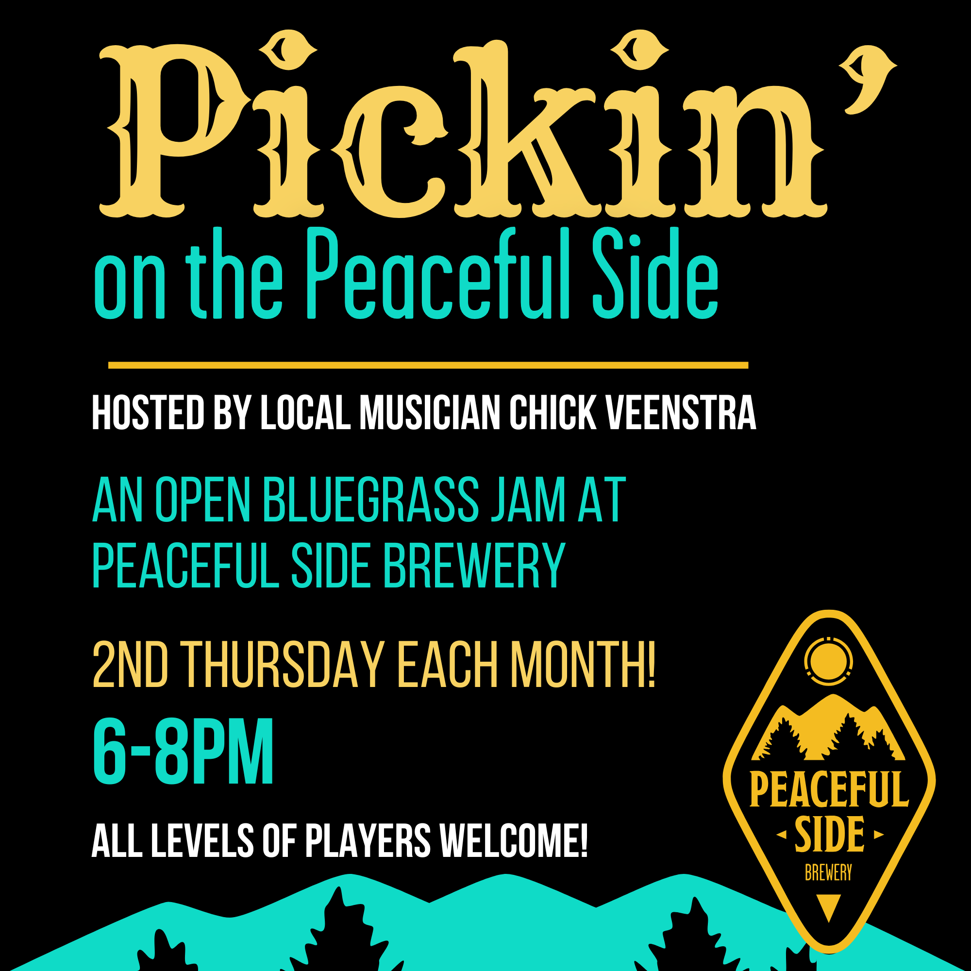 Pickin’ on the Peaceful Side | An OPEN Bluegrass Jam | Peaceful Side Brewery